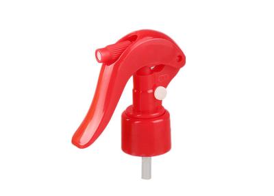 China Smooth Surface Mini Trigger Sprayer 28/410 with Bottom Lock - Red PP Plastic Dispenser for Personal Care Products for sale
