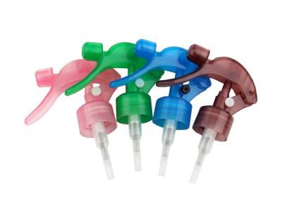 China Ribbed Fine Mist Trigger Sprayer 28mm Internal Diameter with Custom Colors and Smooth Ribbed Surface for sale
