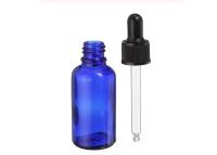 China 30 ml Blue Glass Essential Oil Bottles with Glass Dropper - UV Protective Packaging for Oils & Perfumes for sale