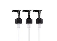 China 24mm Black Plastic PP Lotion Pump Dispenser with Ribbed Surface - 5000pcs MOQ for Liquid Soap & Shampoo for sale