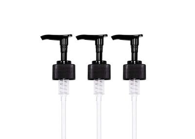 China 24mm Black Plastic PP Lotion Pump Dispenser with Ribbed Surface - 5000pcs MOQ for Liquid Soap & Shampoo for sale