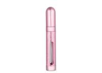 China 12ml Pink Glass Perfume Bottle with Aluminum Surface - Refillable Travel Atomizer for Personal Care for sale