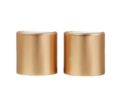 China Matt Gold Aluminum Disc Top Cap 24/410 - White Plastic Cosmetic Bottle Cap with Custom Color Options for sale