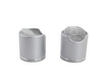China 24mm Plastic PP Lotion Bottle Caps with Aluminum Surface for Skincare Products - Gold/Silver Finish for sale