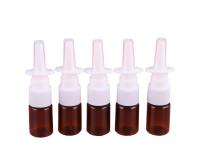 China 10ml Amber Spray Bottle PET PP Material Leak-Proof Non-Spill Nasal Spray Design for sale