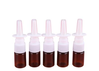 China 10ml Amber Spray Bottle PET PP Material Leak-Proof Non-Spill Nasal Spray Design for sale