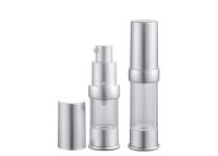 China 10ml 15ml 20ml 30ml Airless Cosmetic Bottles All Silver Aluminum Pump for sale