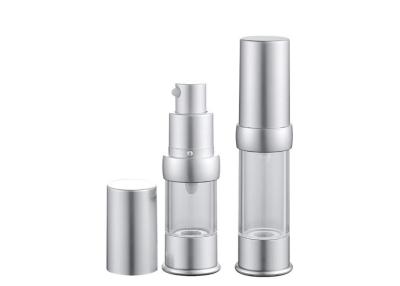 China 10ml 15ml 20ml 30ml Airless Cosmetic Bottles All Silver Aluminum Pump for sale