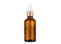 China 30ml Brown Glass Dropper Bottles with Golden Aluminum Caps for Essential Oils and Personal Care Products for sale