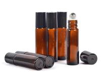 China 10ml Brown Glass Essential Oil Roller Bottles with Stainless Steel Ball - UV Protection, Leak-Proof Design for sale