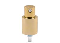 China Gold Aluminum Cosmetic Pump Dispenser 18mm 20mm 24mm Non-Spill Design for Creams and Liquids for sale