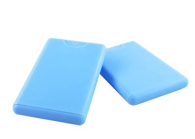 China Blue Credit Card Spray Bottle 20ml Travel Size Non Spill Pocket Perfume Container for sale