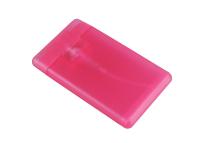 China Transparent Pink Credit Card Spray Bottle 20ml Fine Mist Perfume Dispenser for sale