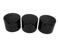 China Black Flip Top Dispensing Caps 20mm 24mm PP Cosmetic Bottle Lids for sale