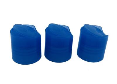 China Non Spill Cosmetic Bottle Caps Plastic Flip Top Caps 20/410 24/410 for sale