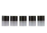 China Black Plastic Cosmetic Bottle Caps 20mm 24mm 28mm Smooth Surface PP Material for Lotion and Personal Care Products for sale
