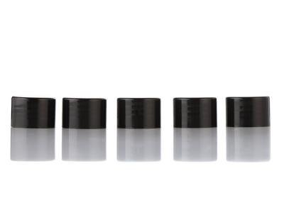 China Black Plastic Cosmetic Bottle Caps 20mm 24mm 28mm Smooth Surface PP Material for Lotion and Personal Care Products for sale
