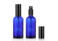 China 200ml Aluminum Sprayer Cosmetic Bottles with Blue Glass & Fine Mist Spray for Perfumes for sale