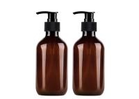 China 500ML Plastic PET Cosmetic Bottle with PP Pump for Lotion - Model SPCB58 Brown Container for sale
