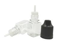 China 5ml Square PET Plastic Squeeze Dropper Bottles with Black PP Caps for E-Liquids and Oils for sale