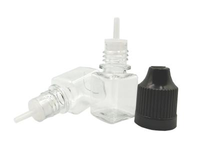 China 5ml Square PET Plastic Squeeze Dropper Bottles with Black PP Caps for E-Liquids and Oils for sale