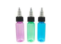 China 20ml Multi-Color PET Plastic Squeeze Dropper Bottles with Tip Cover for Smoke Oils and E-Liquids for sale
