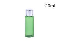 China 20ml Clear Plastic Cosmetic Bottle with Aluminum Cap PET PP 20ml for sale