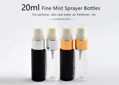 China Black / Clear Empty Plastic Pump Spray Bottles With Aluminum Fine Mist Sprayer for sale