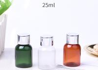 China 25ml Plastic PET Cosmetic Bottle with Aluminum Lid for Shampoo Shower Gel Travel Packing for sale