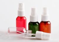 China Small Empty Cosmetic Spray Bottles 25ml Fine Mist Sprayer Transparent Ribbed Surface for sale