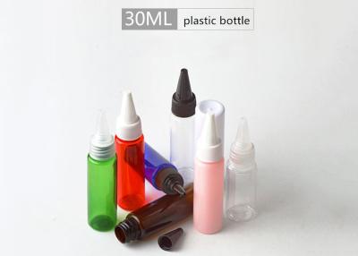 China 30ml Colorful PET Plastic Water Bottles with PP Lids Non-Spill Durable Round for sale