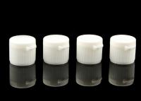 China 18mm 20mm Plastic Cosmetic Bottle Caps Flip Top White Ribbed Surface Customized for sale