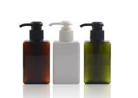 China Ribbed Surface PETG Cosmetic Bottle 150ml Amber White Green Custom Tube Length for sale