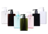 China 280ml Square PETG Plastic Lotion Bottle with PP Dispensing Pump for Shampoo and Personal Care Products for sale