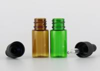 China Small Glass Empty Essential Oil Bottles Smooth Surface With Plastic Dropper for sale