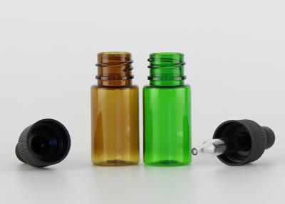 China Small Glass Empty Essential Oil Bottles Smooth Surface With Plastic Dropper for sale