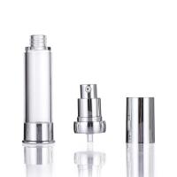 China Plastic Lotion Bottle Airless Cosmetic Bottles 112mm Height for sale
