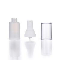 China Gold Airless Pump Serum Cosmetic Bottle 15ml Travel Non Spill AS Material for sale