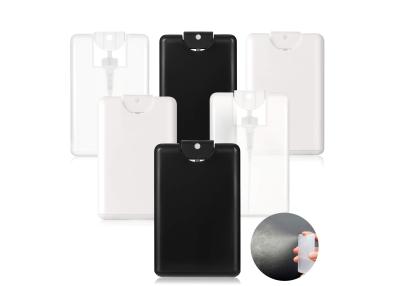 China 20ml Plastic PP Credit Card Perfume Bottle Transparent Refillable Spray Bottle for sale