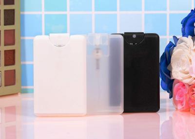 China 20ml Credit Card Spray Bottle Non Leakage Travel Perfume Atomizer PP Plastic White Clear Black for sale