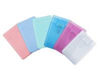 China 15ml 20ml Credit Card Spray Perfume Bottle Leak Proof Fine Mist Atomizer Portable Thin PP Plastic Travel for sale