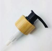 China 24/28mm Real Wood Bamboo Cosmetic Lotion Soap Dispenser Pump Custom Color for sale