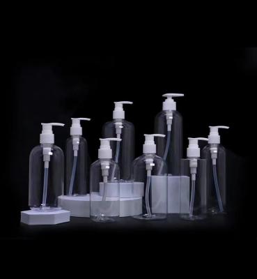 China Transparent PET Cosmetic Lotion Pump Bottle 100ml 250ml 500ml for Shampoo for sale