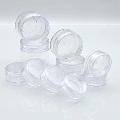 China Transparent Cosmetic Plastic Cream Jar With Screw Cap for sale