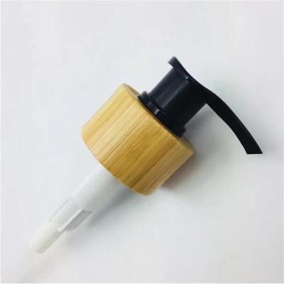 China Wood Bamboo Cosmetic Lotion Soap Dispenser Pump 24mm 28mm Custom Color for sale