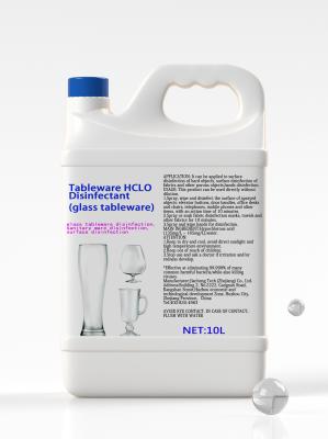 China 10L HOCL / HCLO Disinfectant Glass Tableware Sterilization Rate 99.999% Stabilized Hocl Solution for sale