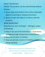 China No Stimulation Liquid HCLO Disinfectant Easy To Carry MSDS Certification for sale