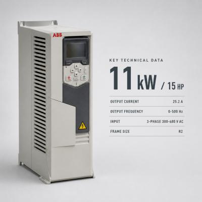 China General Purpose ABB AC Drive ACS580-01-026A-4 11kW IP21 Frame R2 Inverter IE2 for sale