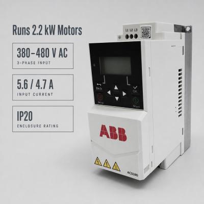 China PWM 2.2kW VFD 3 Phase Inverter ABB ACS180 380V-480V IP20 Drive for sale