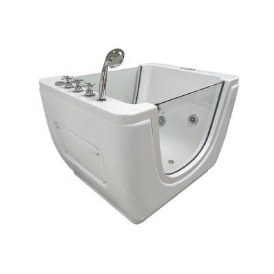 China Tubeless Pump Baby Whirlpool Bathtub White Color Rectangle No Pipeline for sale